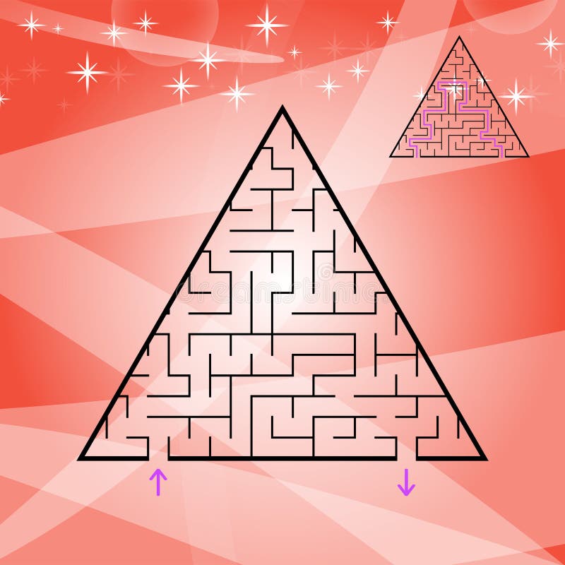 A Triangular Labyrinth, a Pyramid with a Black Stroke. a Game for ...