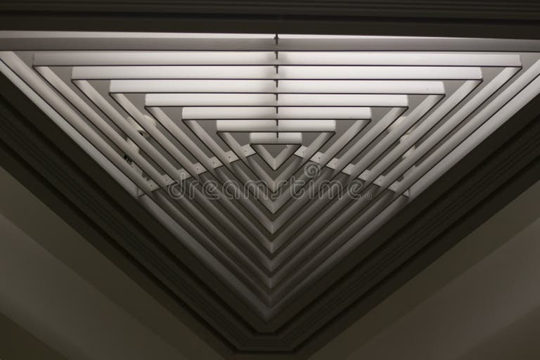 Triangular Lamp in Interior. Design of Lighting Device Stock Photo ...