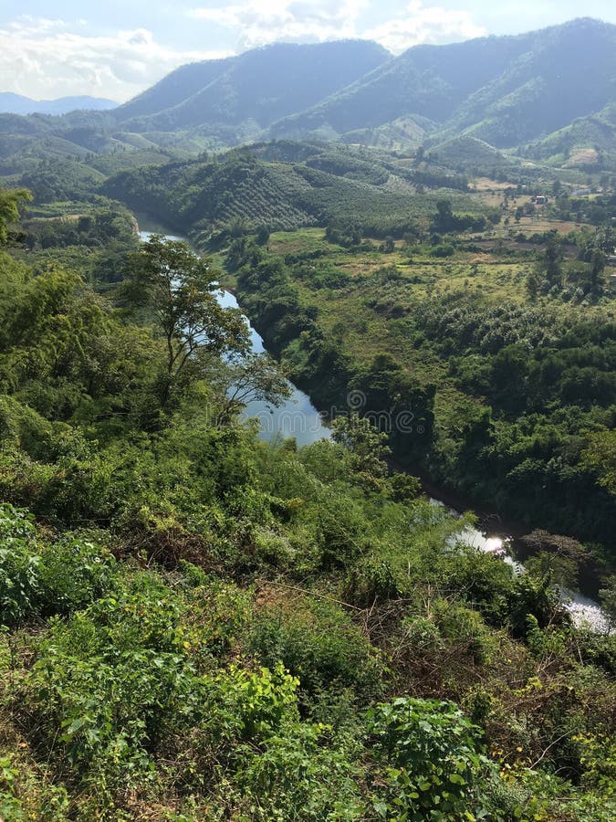 Triangular Land Along the Mekong River Stock Photo - Image of ...