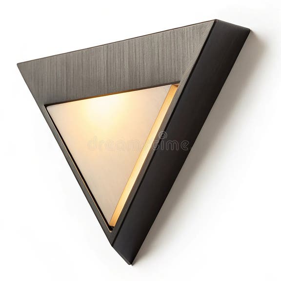 Triangular LED Wall Sconce with Dual Lighting Stock Illustration ...