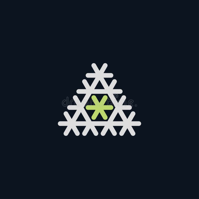 Triangular logo stock vector. Illustration of diagram - 341710068