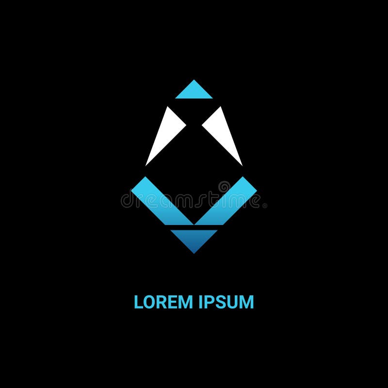 Triangular logo stock vector. Illustration of blue, companies - 229855339