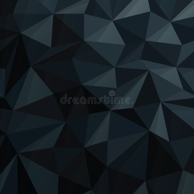 Triangular Low Poly Dark Blue Pattern Stock Vector - Illustration of ...
