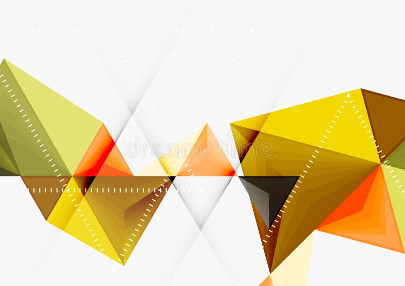 Triangular Low Poly Vector A4 Size Geometric Abstract Template Stock ...