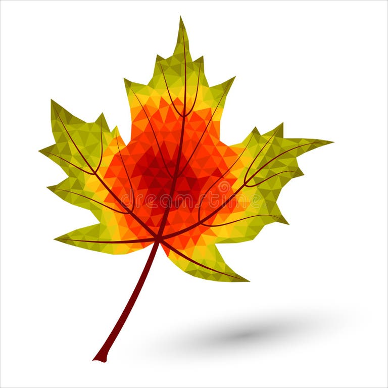 Triangular maple leaf stock vector. Illustration of park - 44199039