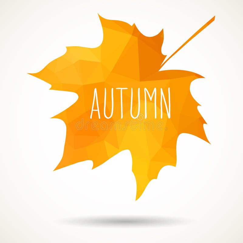 Fall triangular maple leaf stock vector. Illustration of dropped - 45220505