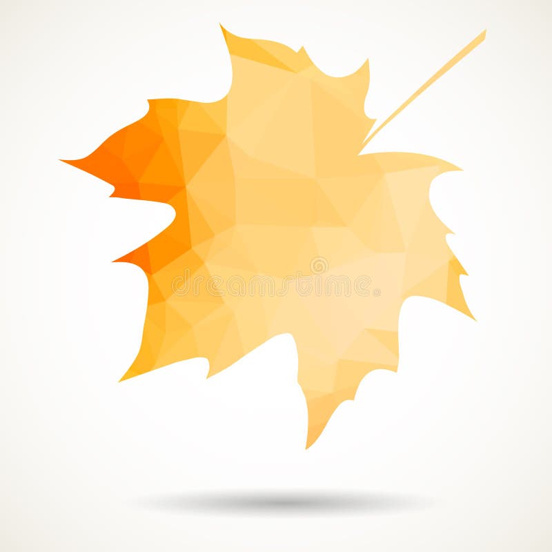 Triangular maple leaf stock vector. Illustration of concept - 91076671