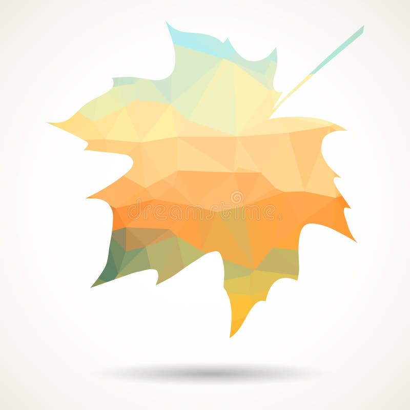 Triangular maple leaf stock vector. Illustration of autumn - 80543648