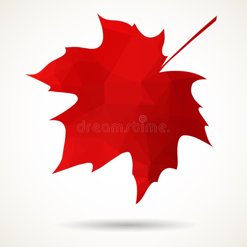 Fall triangular maple leaf stock vector. Illustration of dropped - 45220505