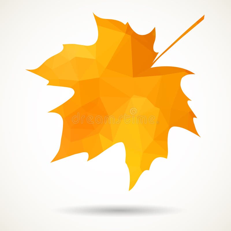 Triangular maple leaf stock vector. Illustration of smooth - 99387147