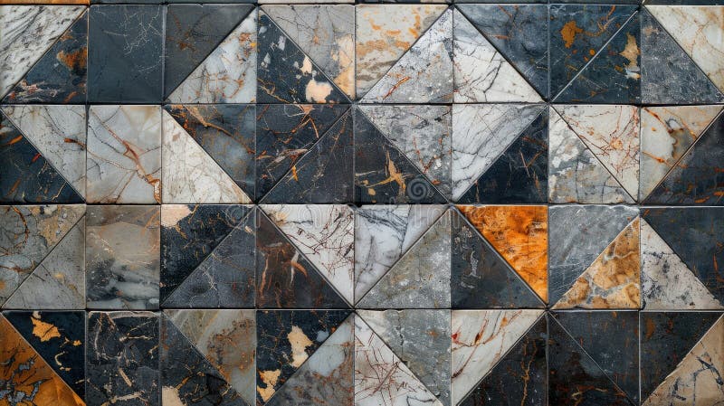 Triangular Marble Floor Tile Pattern Stock Image - Image of ...