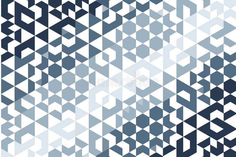 Triangular Maze Pattern in Blue Navy Soft Tones, Forming a Geometric ...