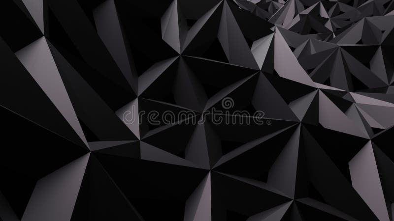 Triangular Mesh. 3D Illustration. Black and White Geometric Background ... Triangular Mesh. 3D Illustration. Black and White Geometric Background ...
