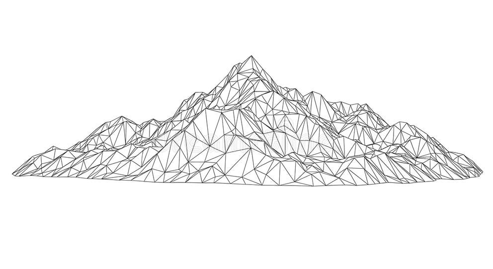 Triangular Polygon Mountain Stock Illustrations – 645 Triangular ...