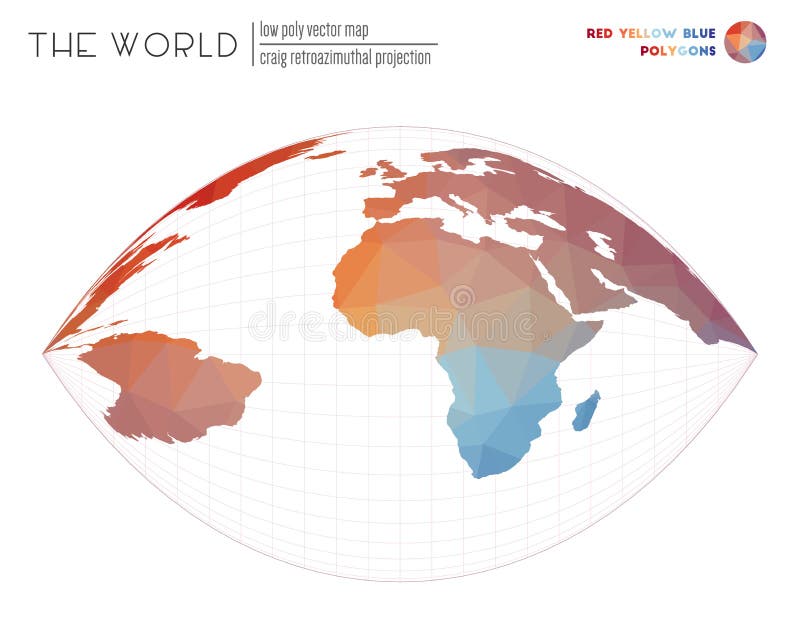 Triangular Mesh of the World. Stock Vector - Illustration of polygonal ...