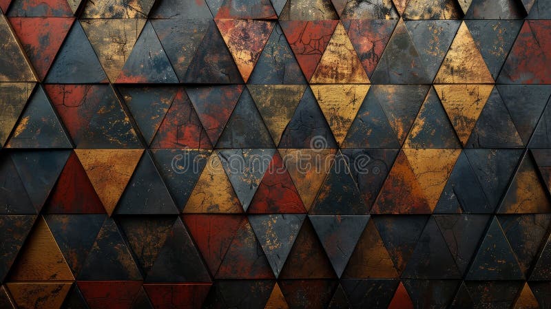 Triangular Metal Wall Pattern Stock Image - Image of modern, office ...