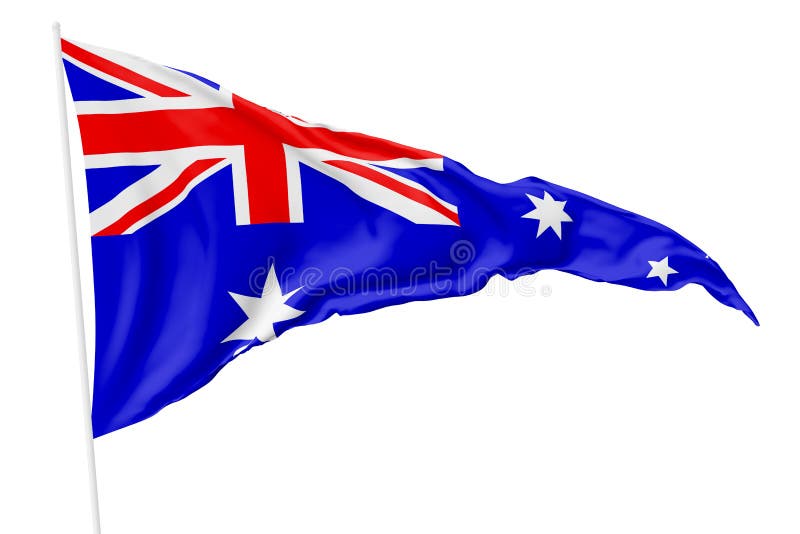 Triangular National Flag of Australia. Stock Illustration ...