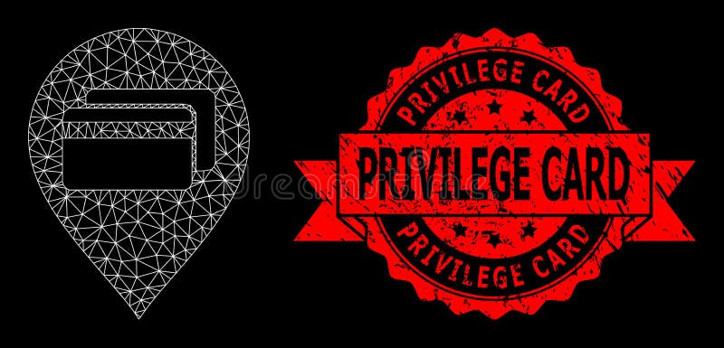 Triangular Net Mesh Bank Card Pointer Image with Scratched Privilege ...