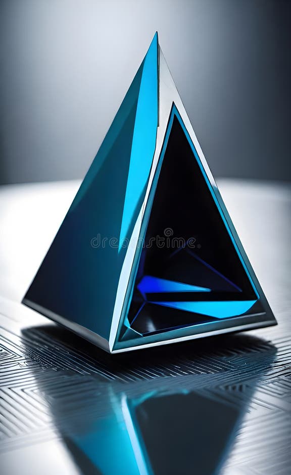 Triangular Object with a Futuristic Design Embedded Stock Illustration ...