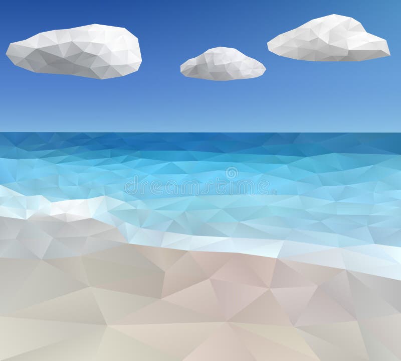 Triangular Ocean Background Stock Vector - Illustration of hexagonal ...