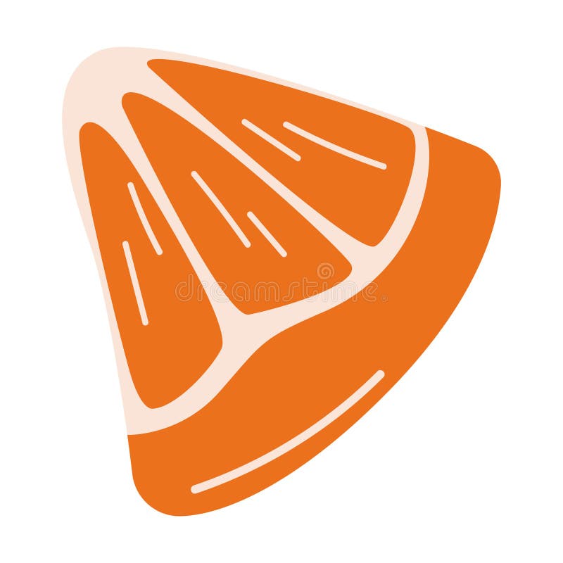 Triangular Orange Segment Illustration Stock Vector - Illustration of ...