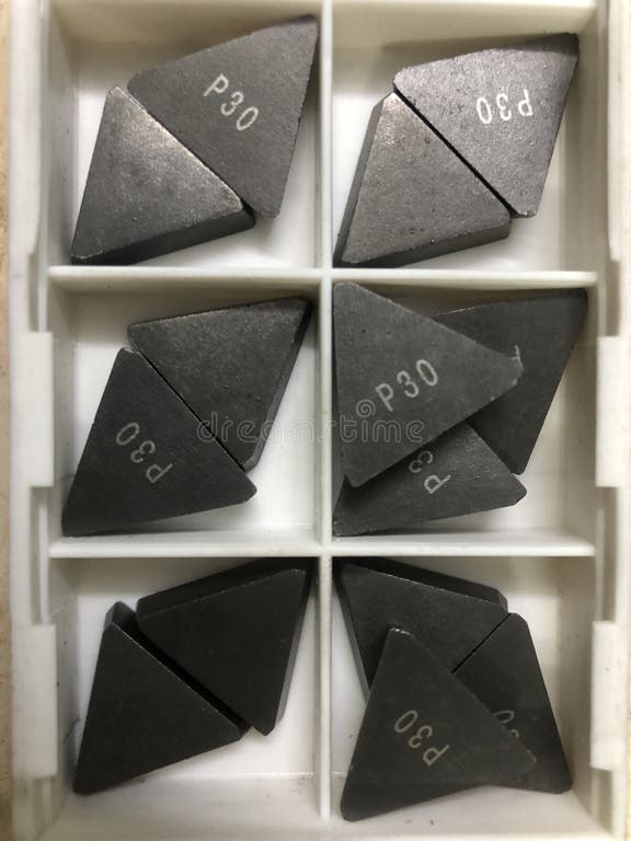 Triangular P30 Carbide Tip for Milling Cutter Stock Photo - Image of ...