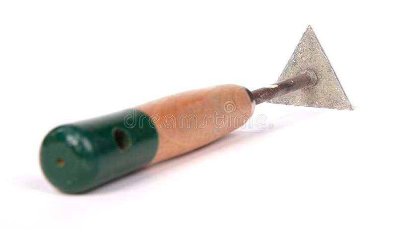 Triangular Paint Scraper Knife, Isolated Stock Photo - Image of ...
