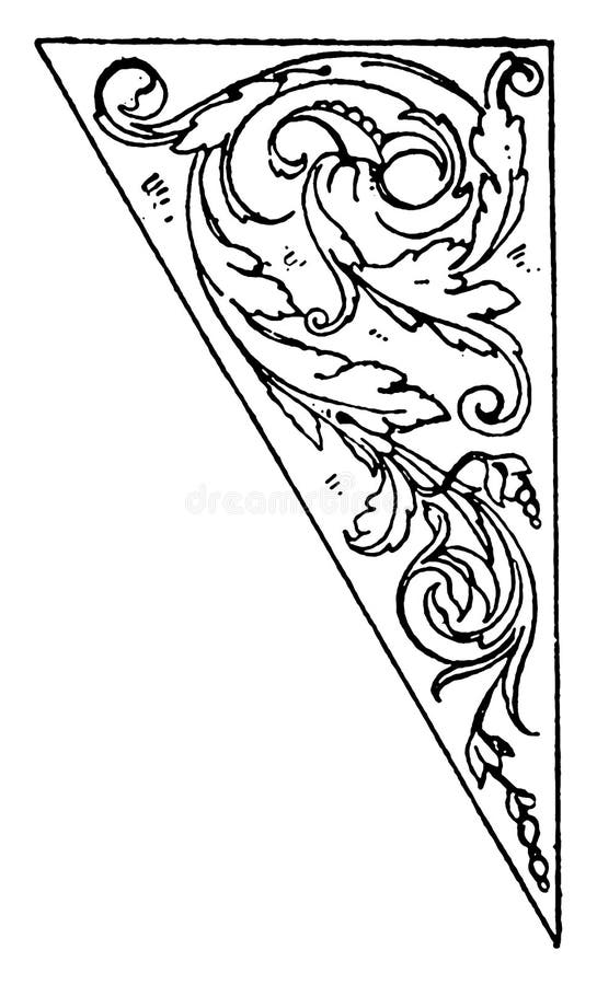 Triangular Panel Was Described To Michael Angelo, Vintage Engraving ...