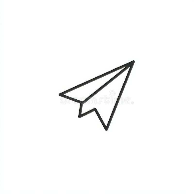 A Triangular Paper Plane is Depicted in a Minimalist Style As an Info ...