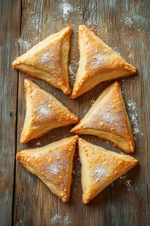 Triangular Pastry Treats stock image. Image of generated - 361155541