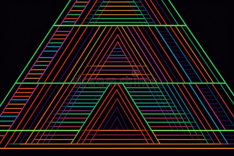 Triangular Pattern Created by Three Parallel Lines, with Each Line ...