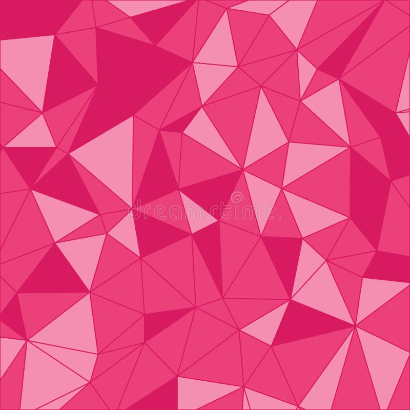 Triangular Pattern. Geometric Background. Pink Polygonal. Stock Illustration - Illustration of ...