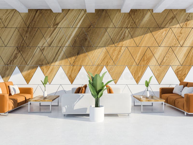 Triangular Pattern Office Lounge Interior Stock Illustration ...