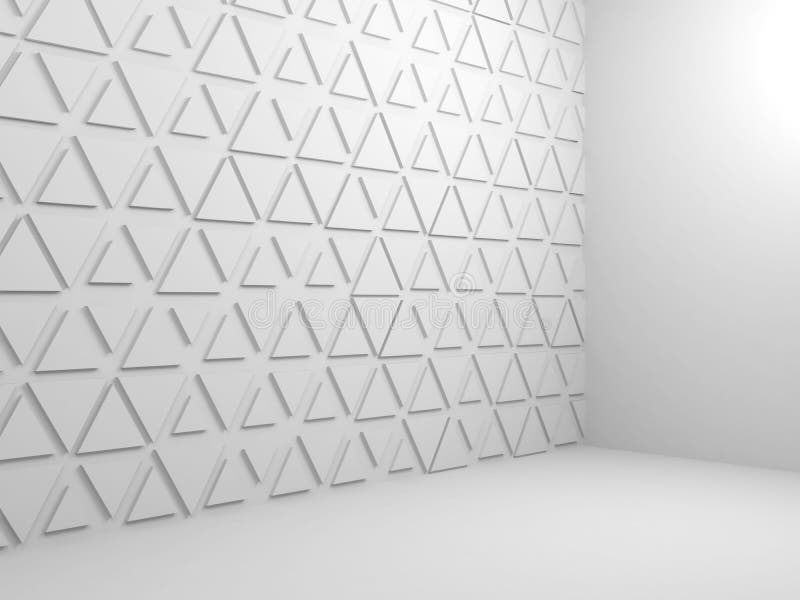 Triangular Pattern Installation, 3d Render Stock Illustration ...