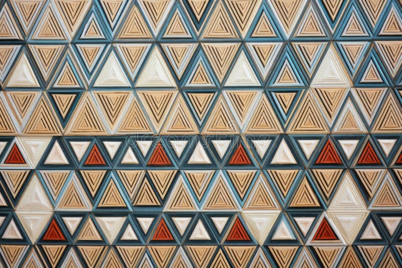 Triangular Patterns on a Pyramid Stock Image - Image of triangular ...