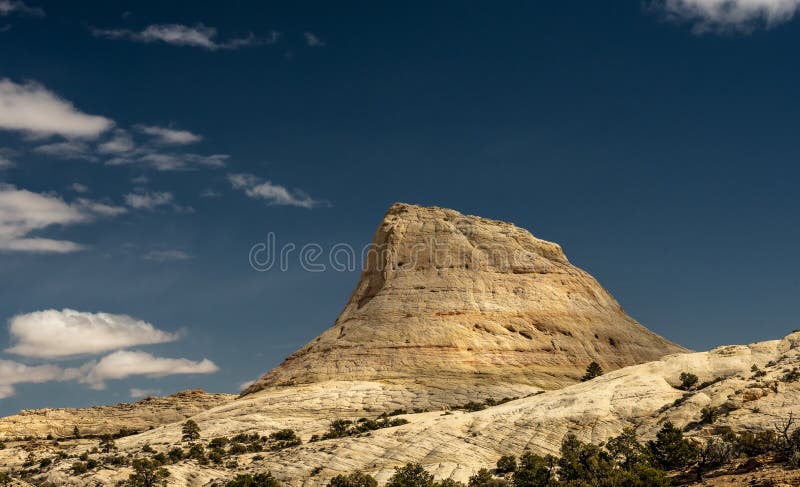 Triangular Peak in Capitol Reef Backcountry Stock Image - Image of ...