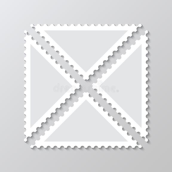 Triangular Perforated Labels in Square Set. Empty Postal Stamp ...