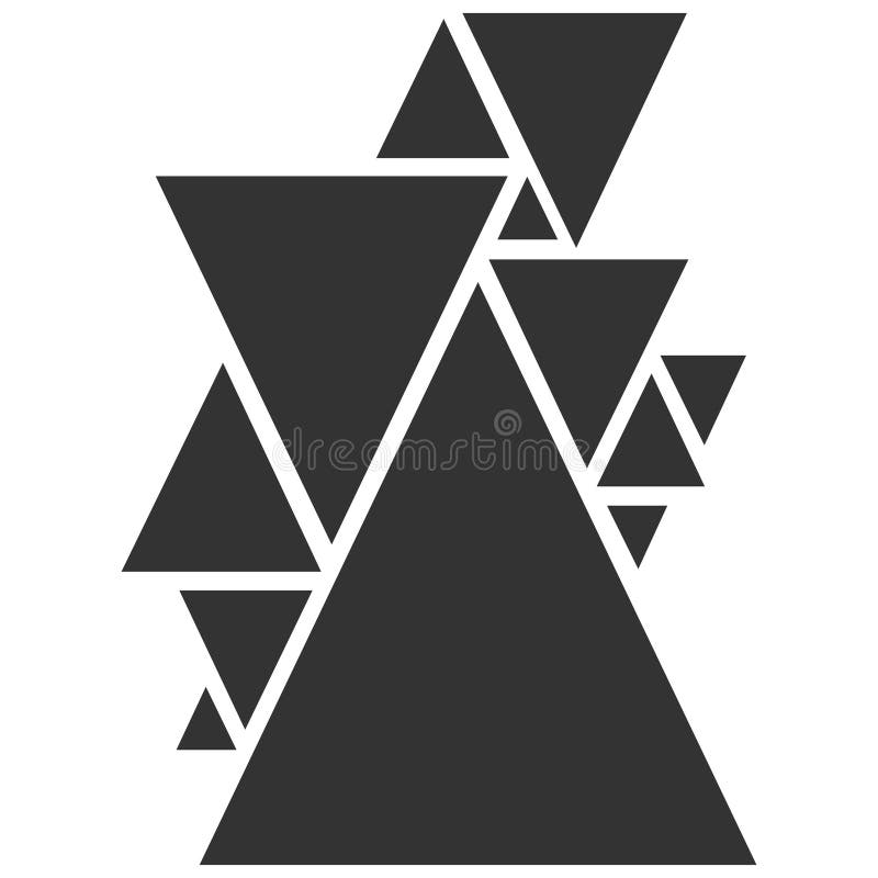 Triangular Picture Collage Template Stock Vector - Illustration of ...