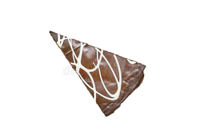 Triangular Piece of Chocolate Cake. Fresh Pastries, Top View. Close-up ...