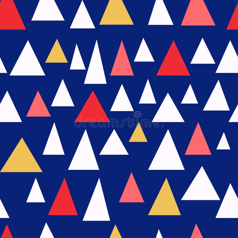Triangular Pieces Stylish Seamless Pattern. Stock Vector - Illustration ...