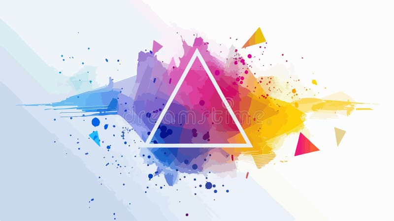 Abstract Play Button on Triangular Banner Copy for Creative Projects ...