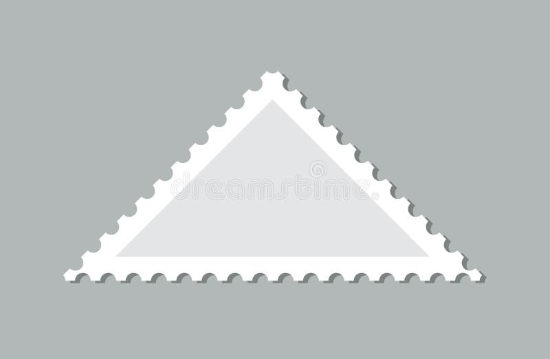 Triangular Postage Stamp. Perforated Post Frame Label. Empty Postal ...