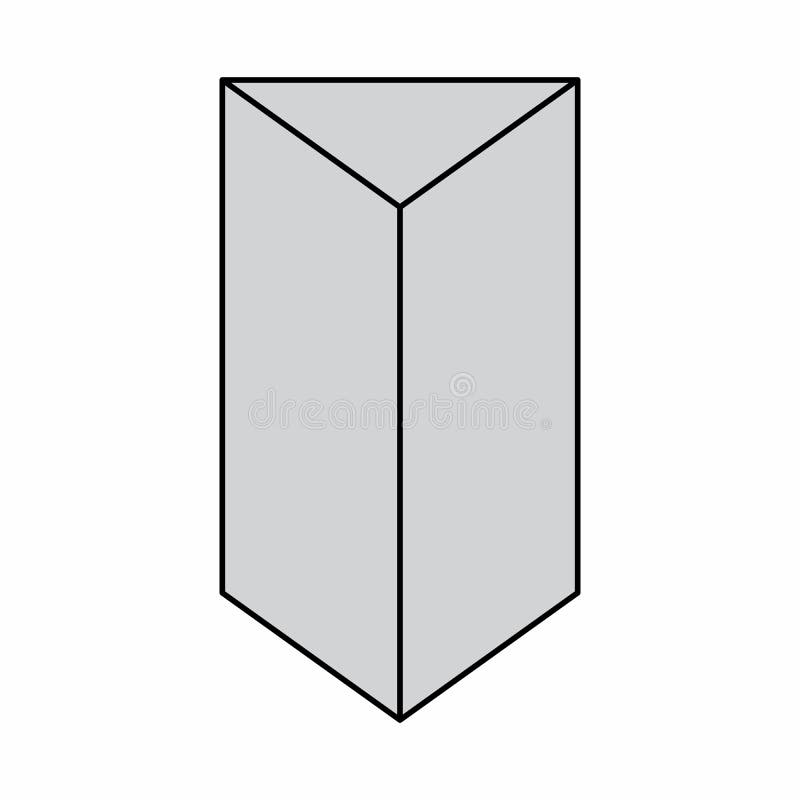 Triangular Prism Geometric Shape Stock Vector Illustration Of