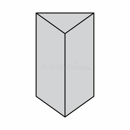Triangular Prism Geometric Shape Stock Vector - Illustration of ...