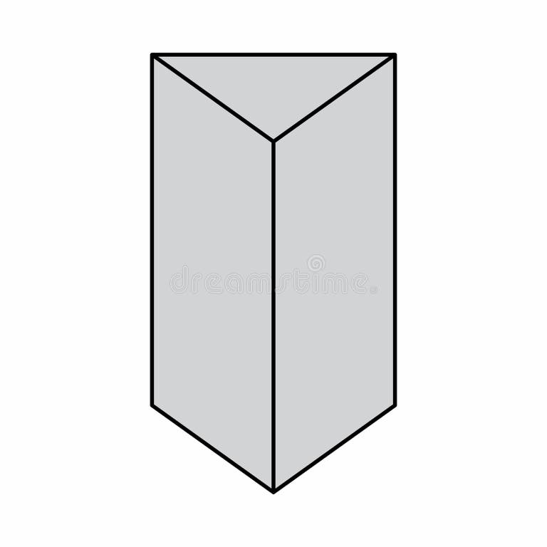 Triangular Prism Geometric Shape Stock Vector - Illustration of ...