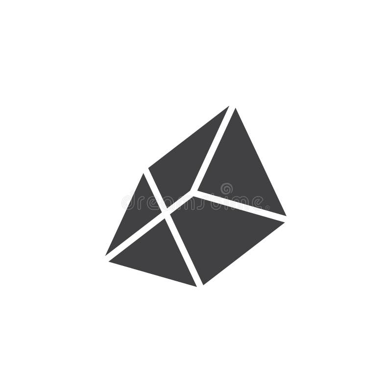 Prism Icon. Thin Linear Prism Outline Icon Isolated on White Background ...