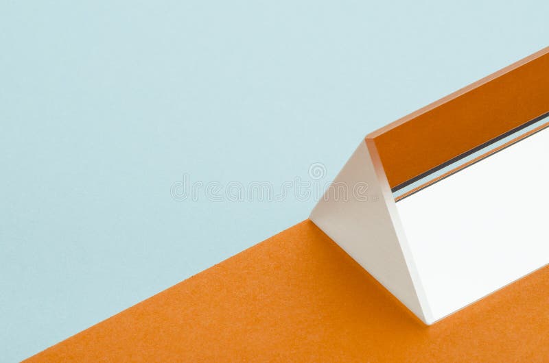 Triangular Prism on Orange-blue Background Stock Image - Image of ...