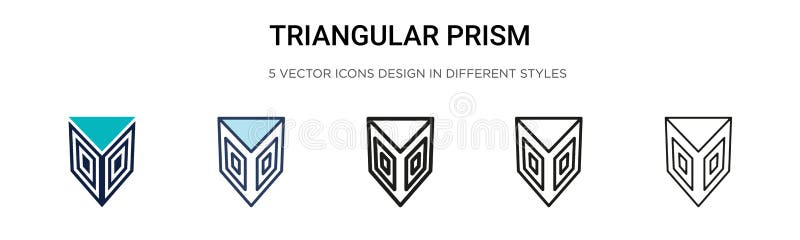 Triangular Prism Outline Icon in Filled, Thin Line, Outline and Stroke ...