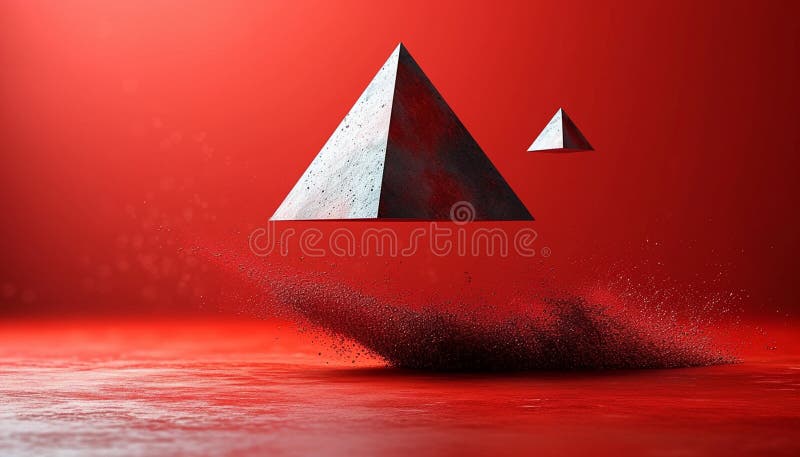 Triangular Prisms Appear To Dissolve into Airborne Particles Over a ...