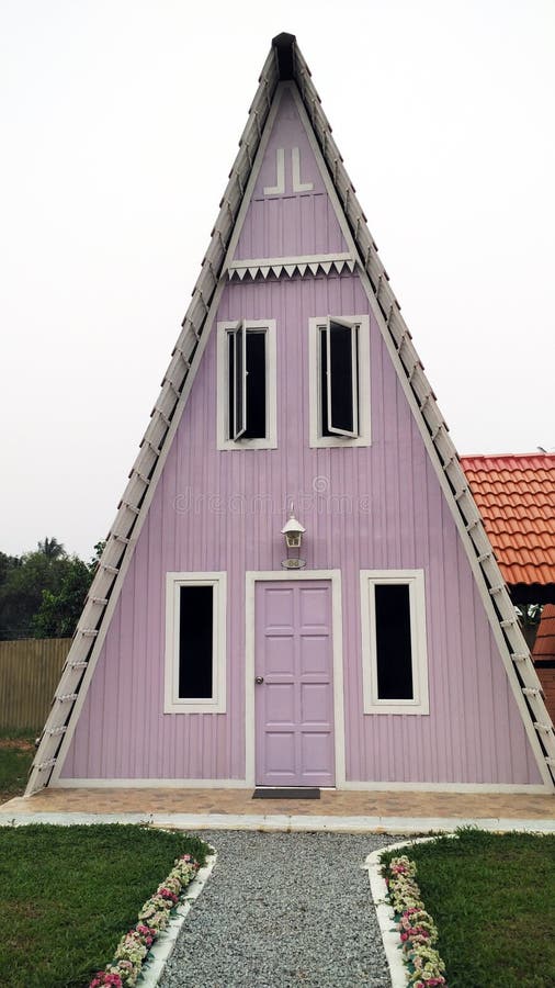 Triangular Houses stock image. Image of lamp, entry, house - 61559691